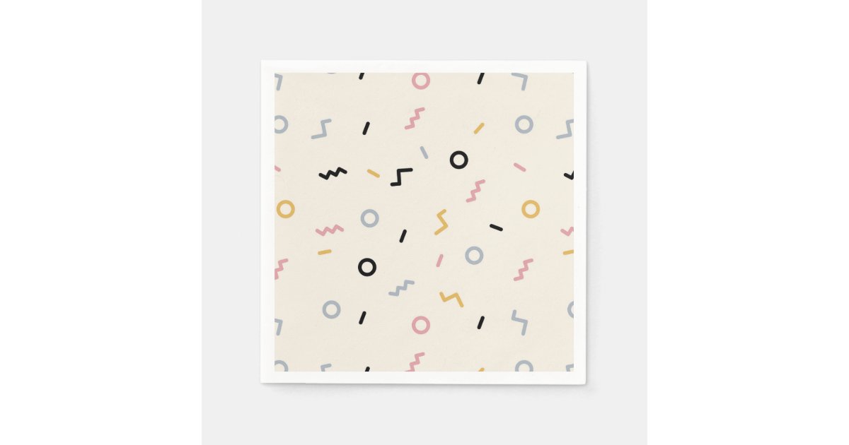 Retro Squiggle Pattern Napkins | Zazzle