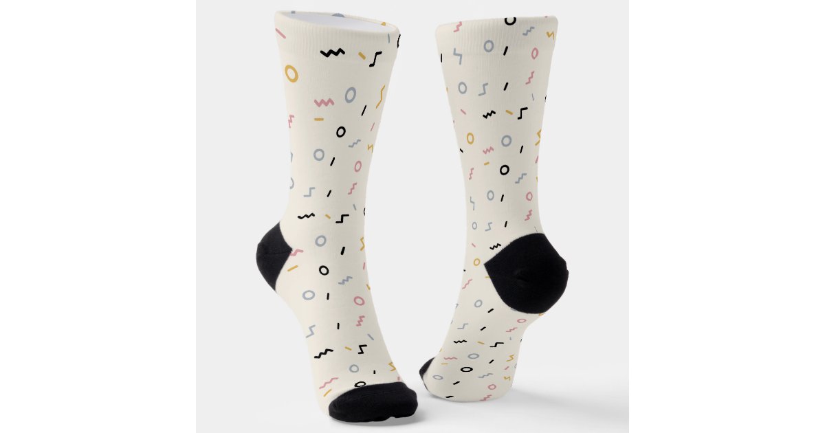 Retro Squiggle Pattern Socks | Zazzle