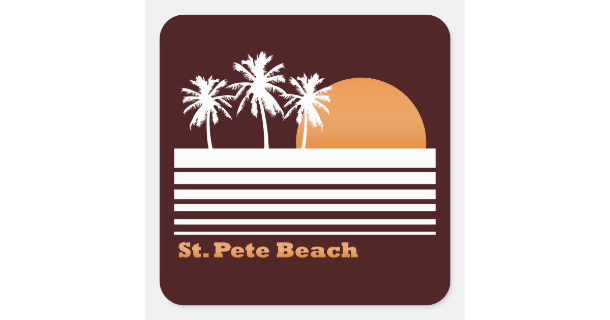 Retro St Pete Beach Stickers | Zazzle