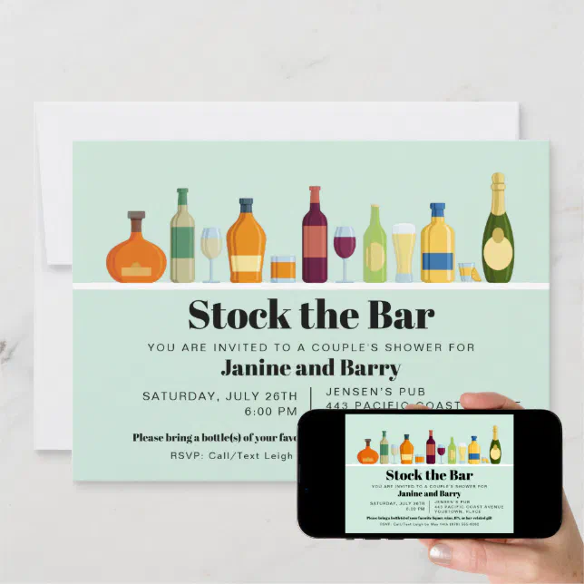 Retro Stock the Bar Party Invitation | Zazzle