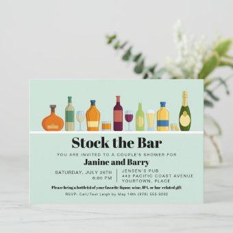 Retro Stock the Bar Party Invitation | Zazzle