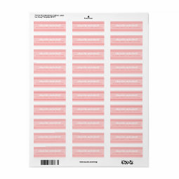 Retro strawberry pink return address label | Zazzle