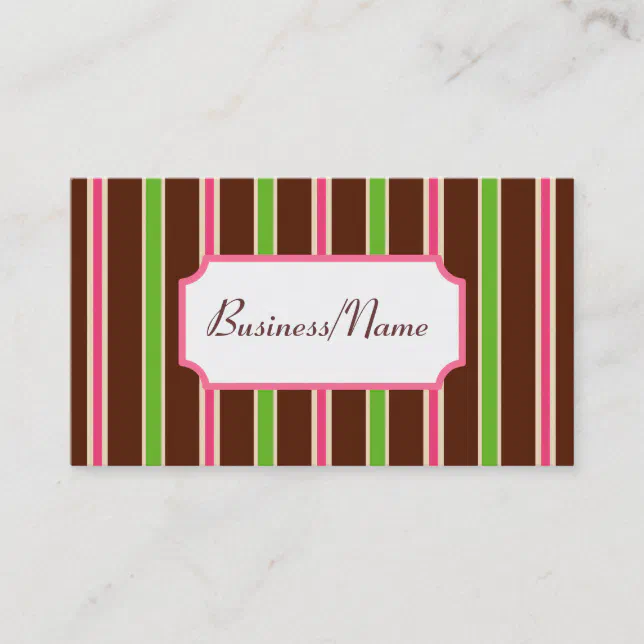 Retro Striped Business Card | Zazzle