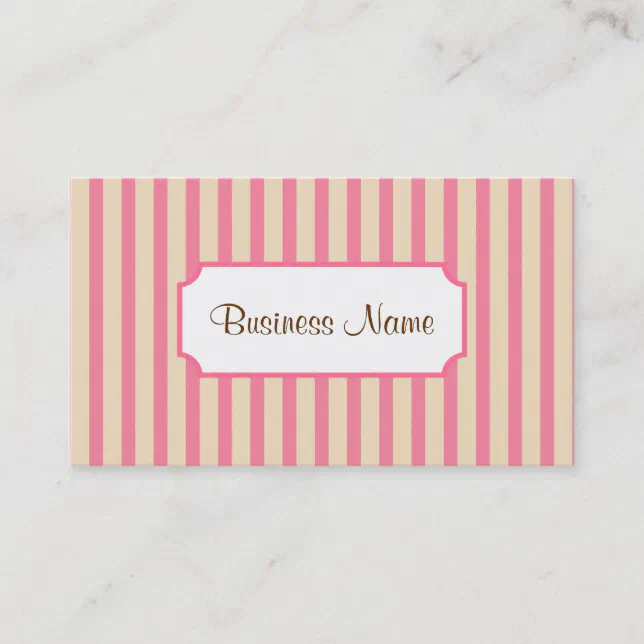 Retro Striped Business Card | Zazzle
