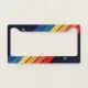 Retro Stripes Colorful Striped 70s 80s Design License Plate Frame | Zazzle
