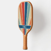 Retro Stripes Personalized Name Pickleball Paddle | Zazzle