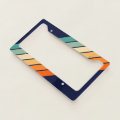 Retro Stripes Stylish Lines Striped 70s 80s Design License Plate Frame ...