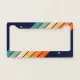 Retro Stripes Stylish Lines Striped 70s 80s Design License Plate Frame ...