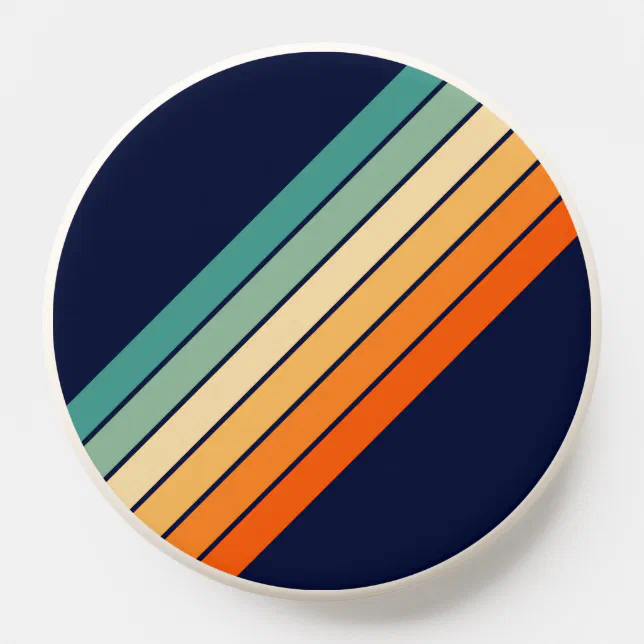 Retro Stripes Stylish Lines Striped 70s 80s Design PopSocket | Zazzle