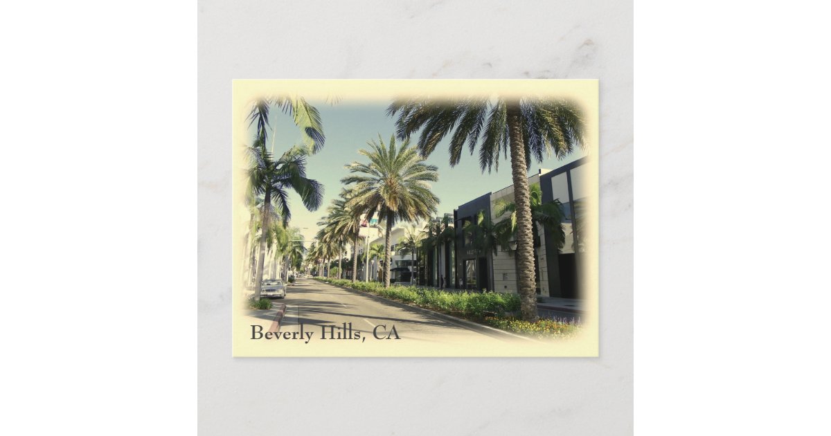 Retro Style Beverly Hills Postcard! Postcard | Zazzle