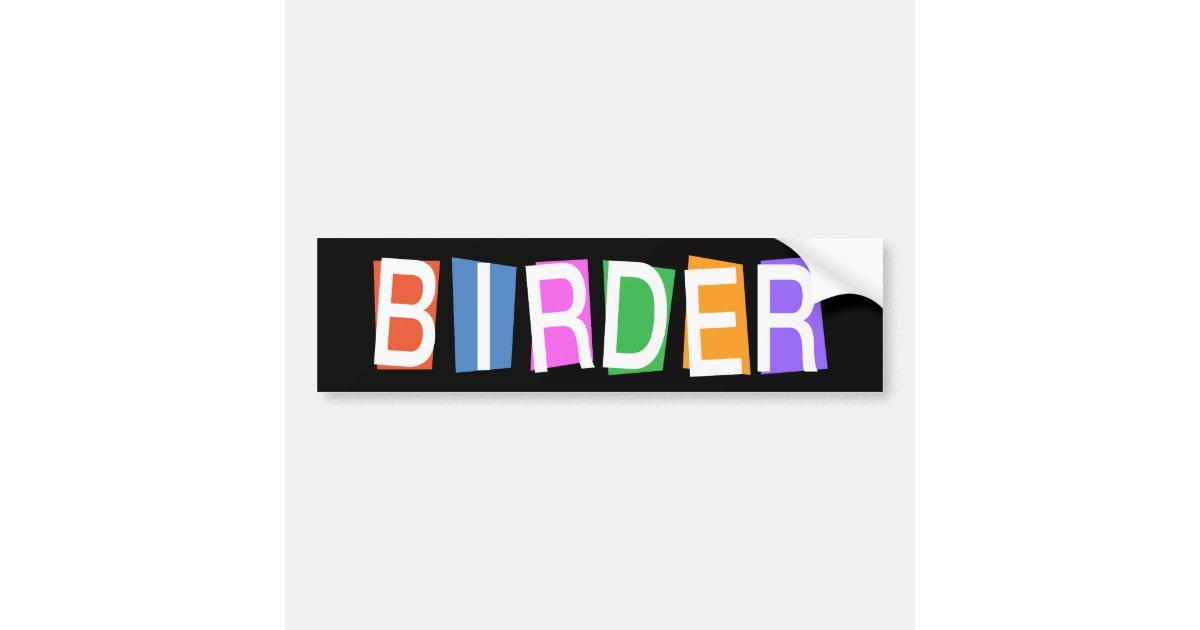 Retro-style Birder Bumper Sticker | Zazzle