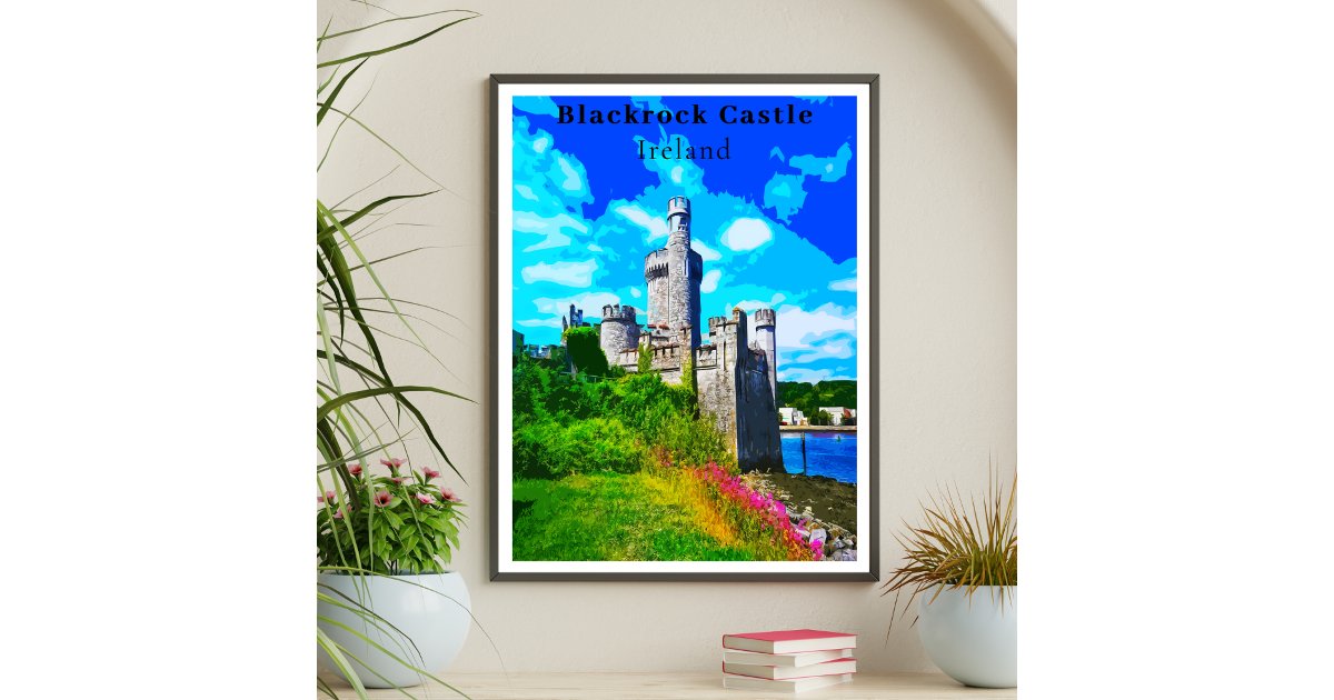 Retro Style Blackrock Castle, Cork Ireland Poster | Zazzle