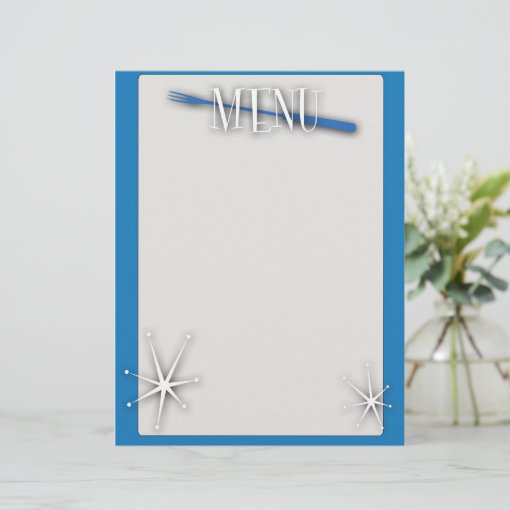 Retro style blank menu template | Zazzle