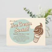 Retro Style Ice Cream Social Invitations | Zazzle