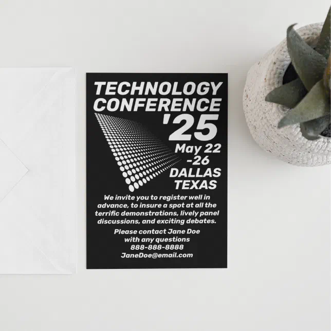 Retro-Style Tech Conference Invitation | Zazzle