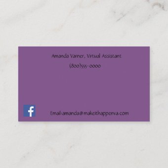 Retro Style Vector Virtual Assistant Business Card | Zazzle