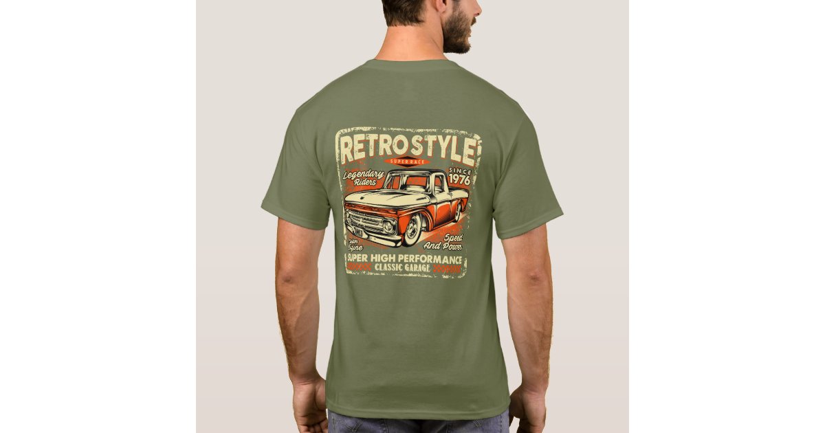 Retro Style Vintage Classic Pick Up Truck T-Shirt | Zazzle