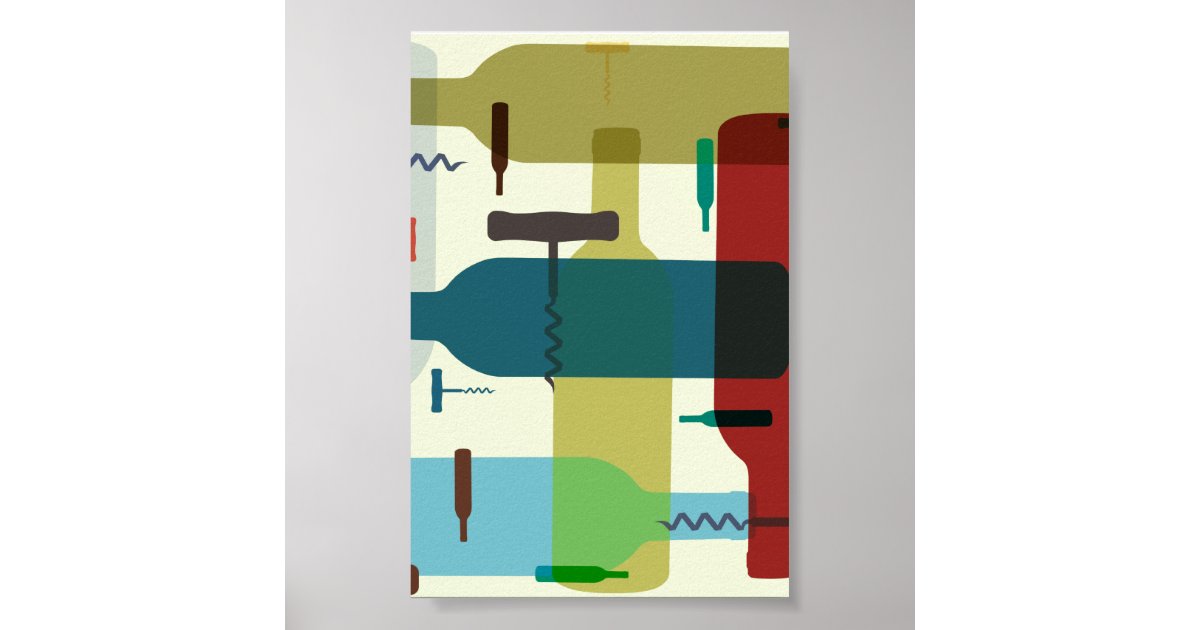 Retro style wine design poster | Zazzle