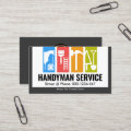 Retro Stylish Handyman Tools Placard Business Card | Zazzle