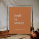 Retro Summer | Orange Love Is Sweet Wedding Sign | Zazzle