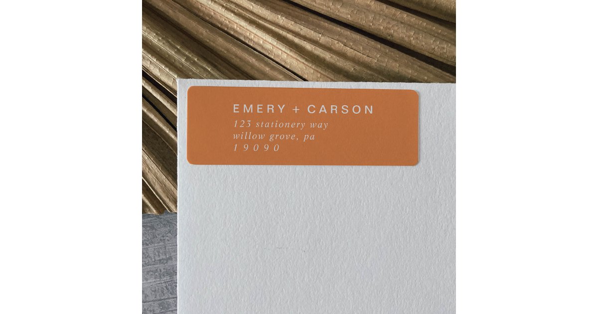 Retro Summer Orange Return Address Label | Zazzle