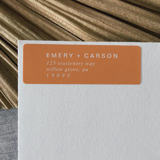 Retro Summer Orange Return Address Label | Zazzle