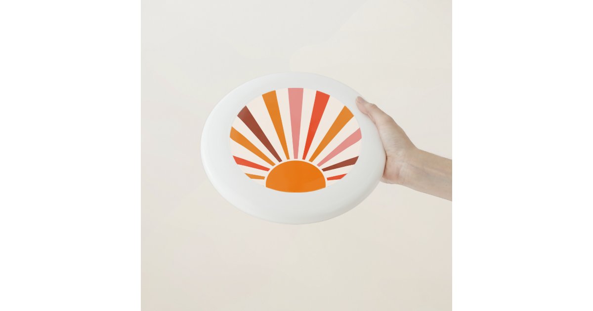 Retro Sun Burst Sunset Orange Yellow Red Pink Wham-O Frisbee | Zazzle