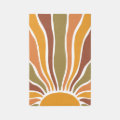 Retro Sunburst Sun Rays Rug | Zazzle