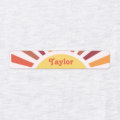 Retro Sunset Sun Rays Personalized Name Labels | Zazzle