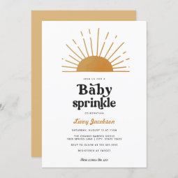 Retro Sunshine Baby Sprinkle Invitation | Zazzle