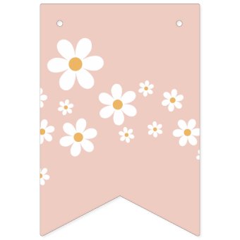 Retro Sunshine daisy boho floral birthday Banner | Zazzle