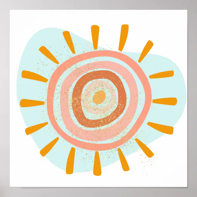 Retro sunshine, poster | Zazzle