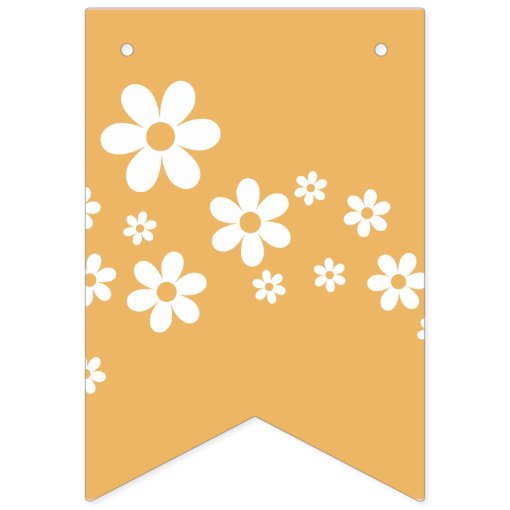 Retro Sunshine Two Groovy floral birthday Banner | Zazzle