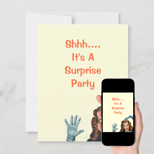 Retro Surprise Party For Any Occasion Invitations Zazzle