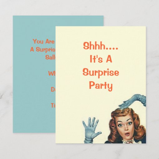 Retro Surprise Party For Any Occasion Invitations Zazzle