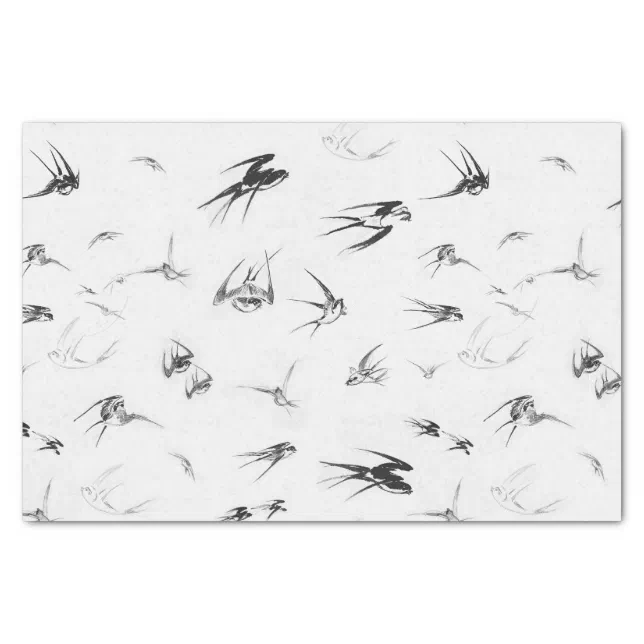 Retro Swallow Bird Nature Animal Tissue Paper | Zazzle