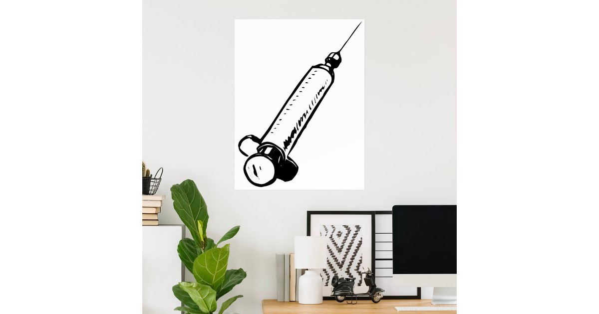 Retro Syringe Poster | Zazzle