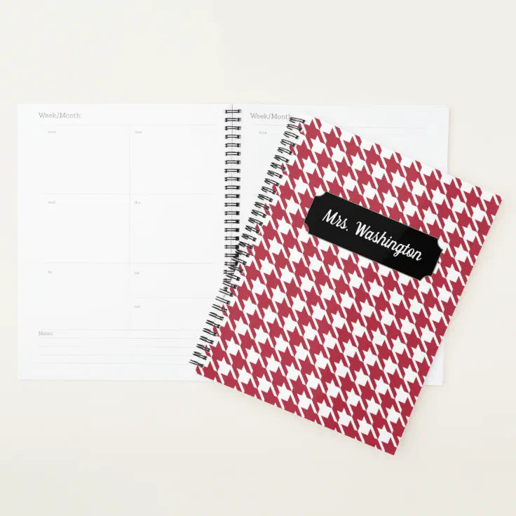 Retro Teacher School Lesson Planner Gift | Zazzle