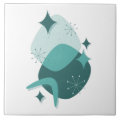 Retro Teal Mid-Century Atomic Age Abstract Ceramic Tile | Zazzle