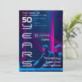 Retro Techno Music 50th Birthday Party Invitation | Zazzle