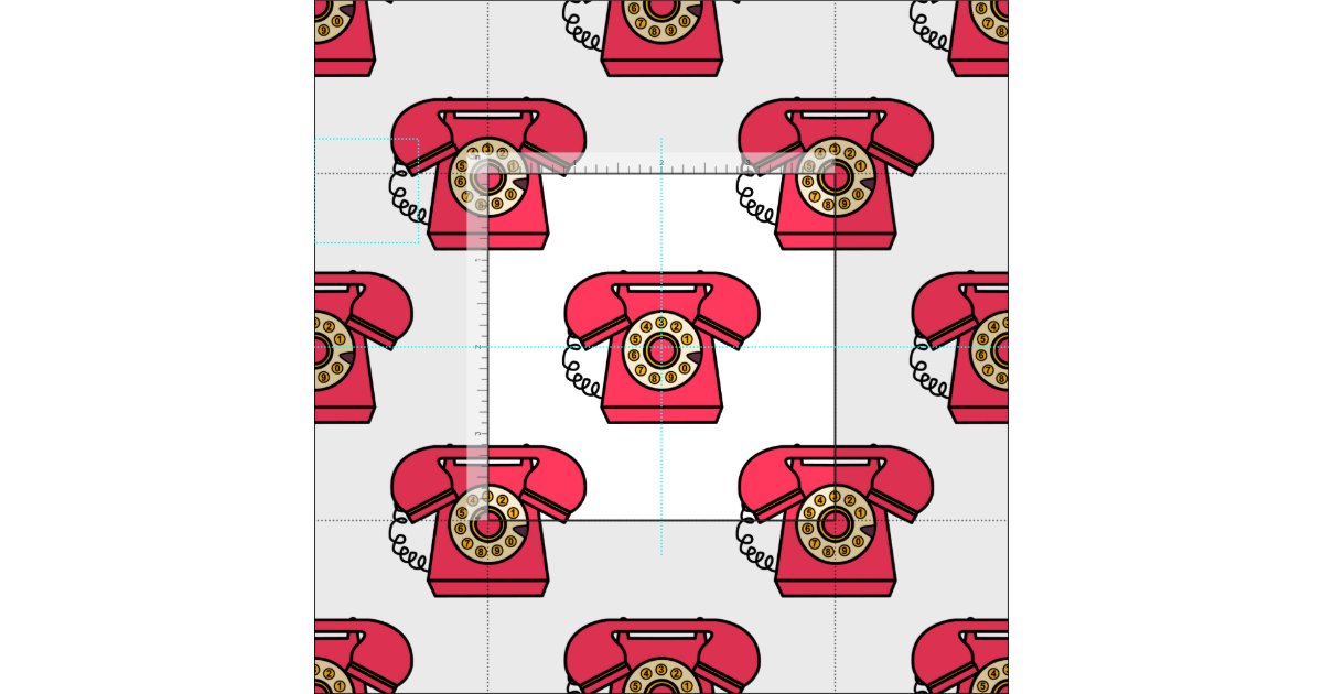 retro telephone pattern fabric | Zazzle