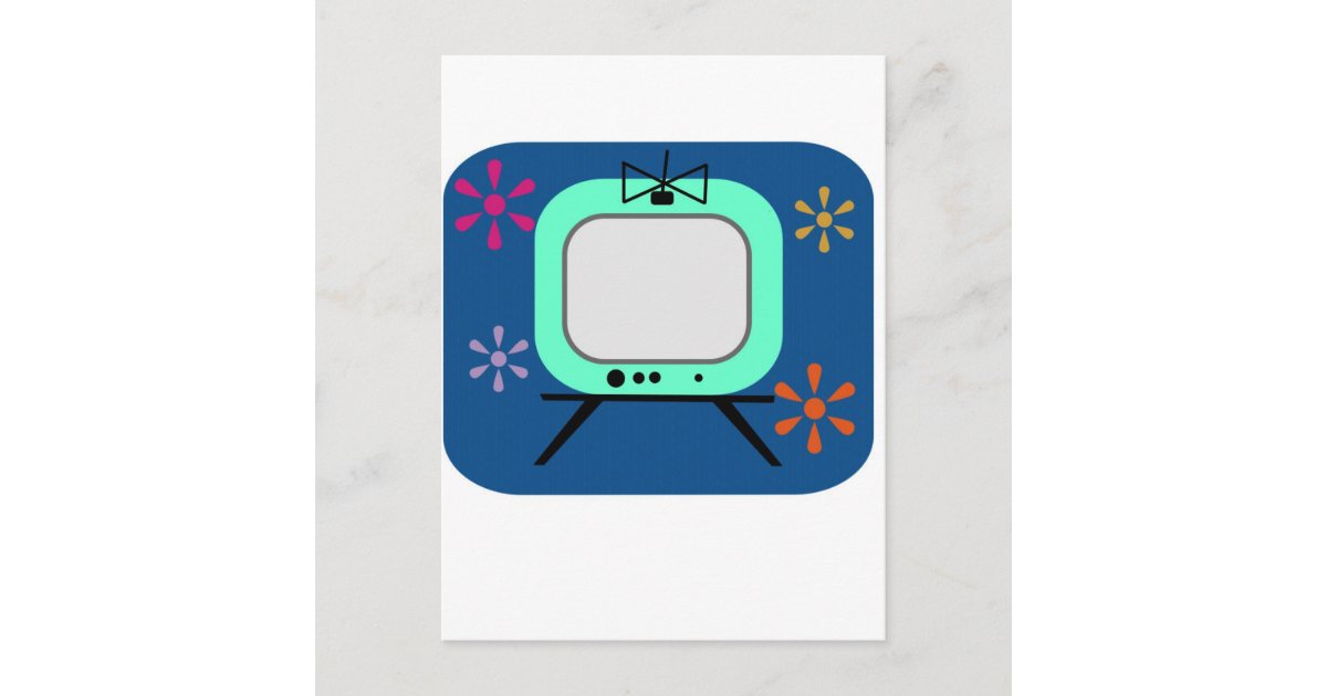 Retro television postcard | Zazzle