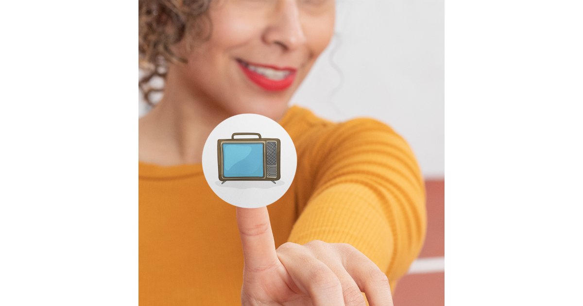 Retro Television Stickers | Zazzle