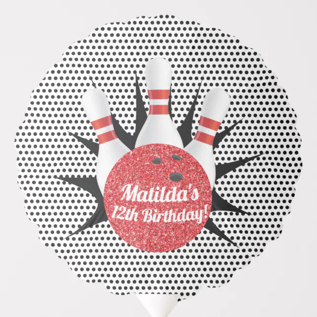 Retro Tenpin 50's Bowling Birthday Party Balloon | Zazzle