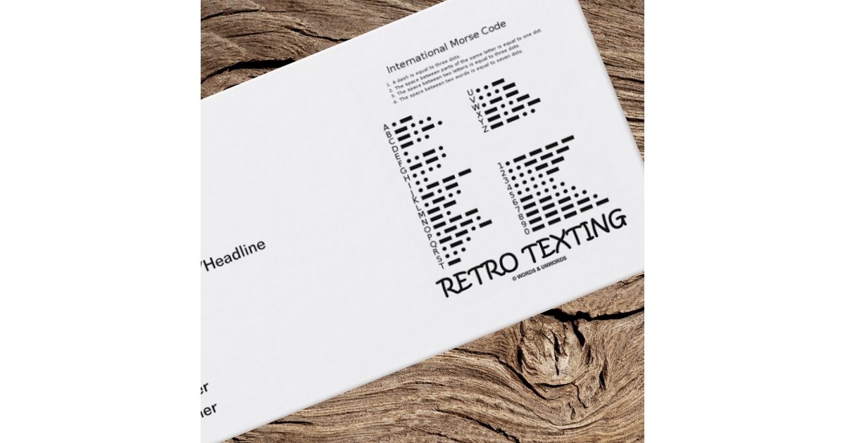 Retro Texting (International Morse Code) Business Card | Zazzle