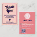 Retro "Thank You" Typography Cool Color Scheme Business Card | Zazzle