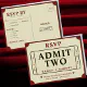 Retro Theater Admit Two Ticket Stub Wedding RSVP Postcard | Zazzle