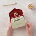 Retro Theater Movie Ticket Stub Admit Two Wedding All In One Invitation ...
