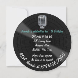Retro Themed Party Personalised Invitation | Zazzle