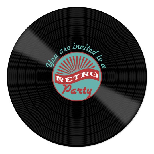 Retro Themed Party Personalised Invitation | Zazzle.com